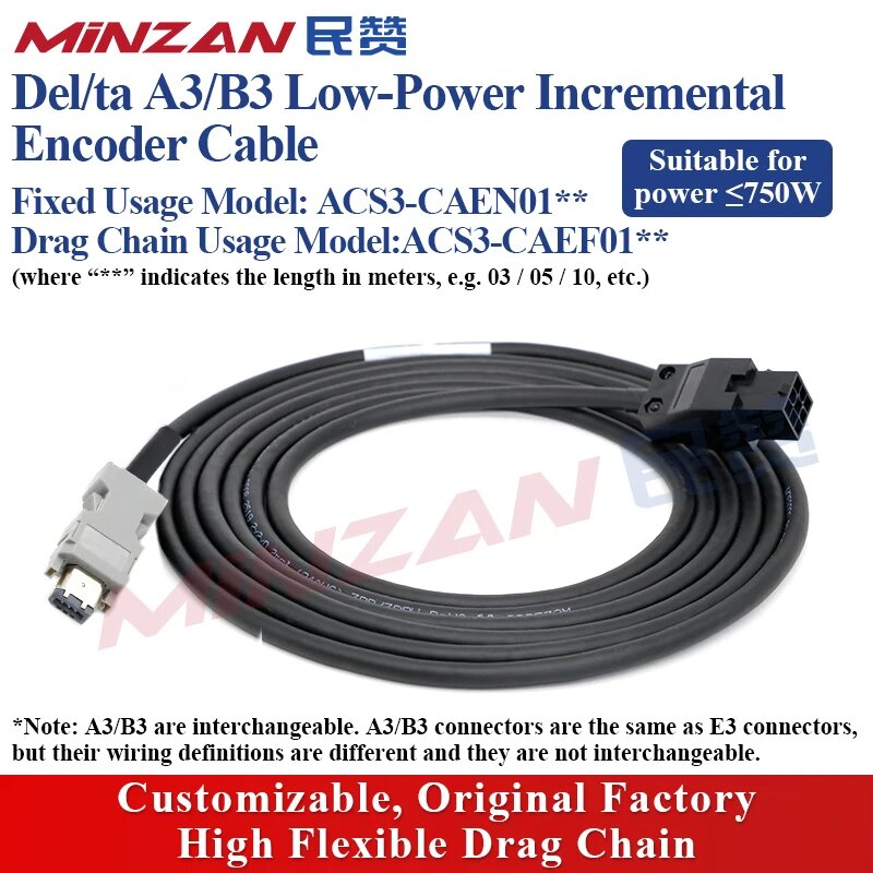 Кабель энкодера MiNZAN для сервомоторов Delta A2 Flexible 20 million, 08, 10m