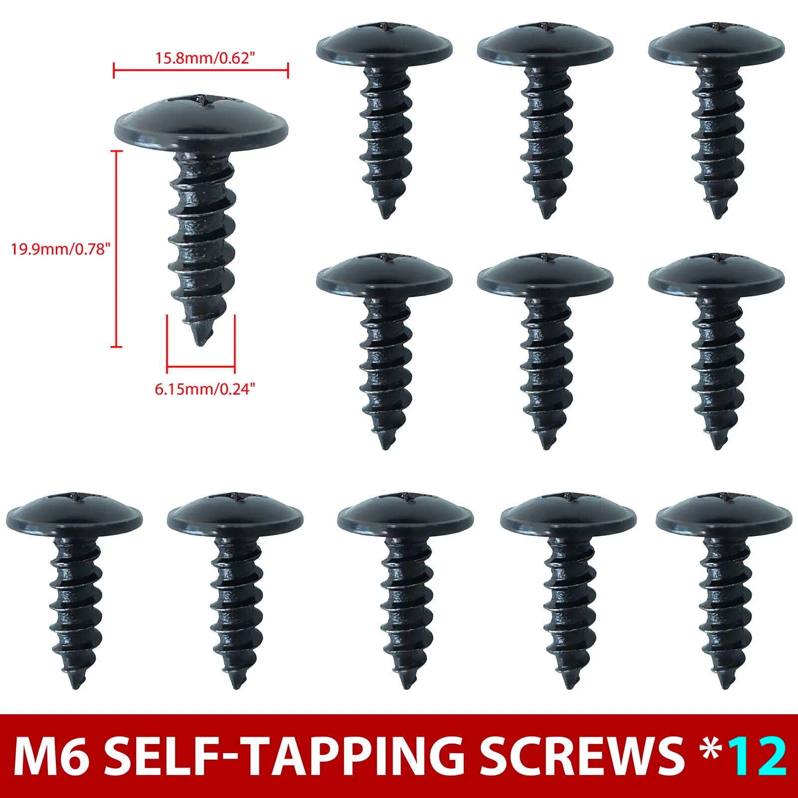 12 шт. саморезы, винтовые крепежные болты, автомобильный внедорожник, пикап, брызговики, подкладка на крыло, брызговики, зажимы для крышки бампера
