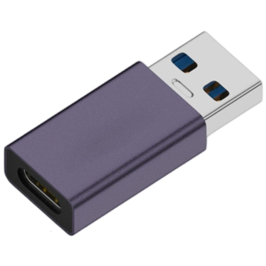 Металлический USB-блокиратор передачи данных, Серо-фиолетовый - От мужчины к C женщине