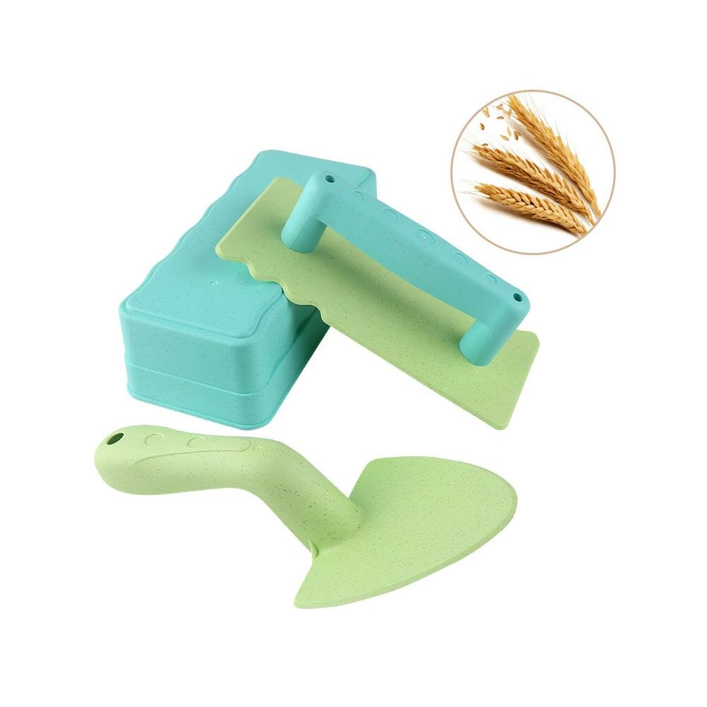 1 набор пляжных игрушек, форма для кирпича, мастерок, для снега, пшеница