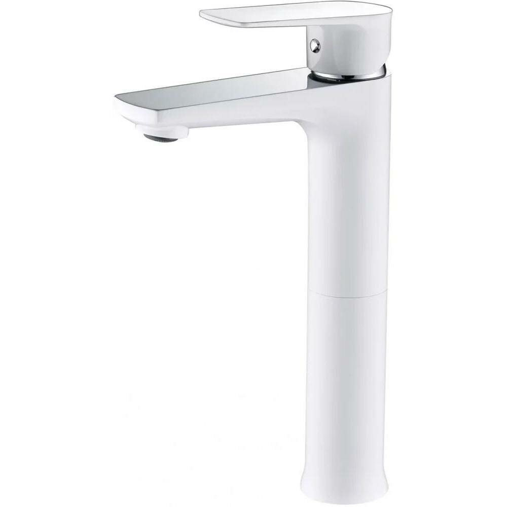 Смеситель для раковины высокий Grocenberg GB3009WC, белый/хром