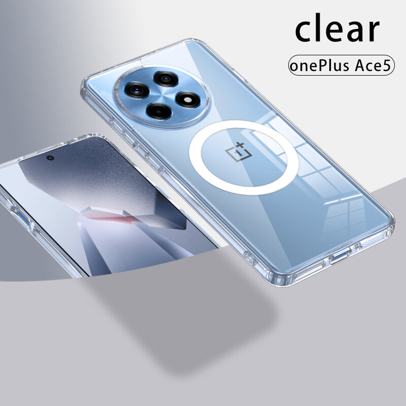 Чехол Для OnePlus Ace 5/Оне Плас Ace 5, soft touch, чехол-кардиомонитор, поликарбонат (PC), защита камеры, ударопрочный, усиленные углы, OnePlus, OnePlus Ace 5, transparent,