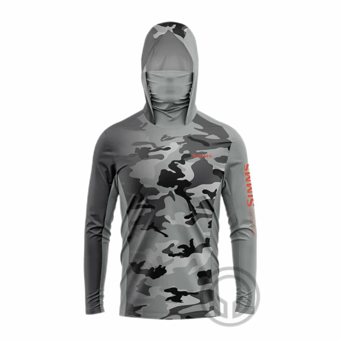 Simms Джерси мужская для рыбалки с капюшоном с принтом Точки, рыболовный лонгслив летний солнцезащитный