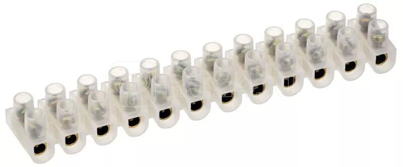 Клеммная колодка-полоска IEK ЗВИ-20 12 пар клемм 4-10 мм2 полиэтилен (комплект из 10 шт.)