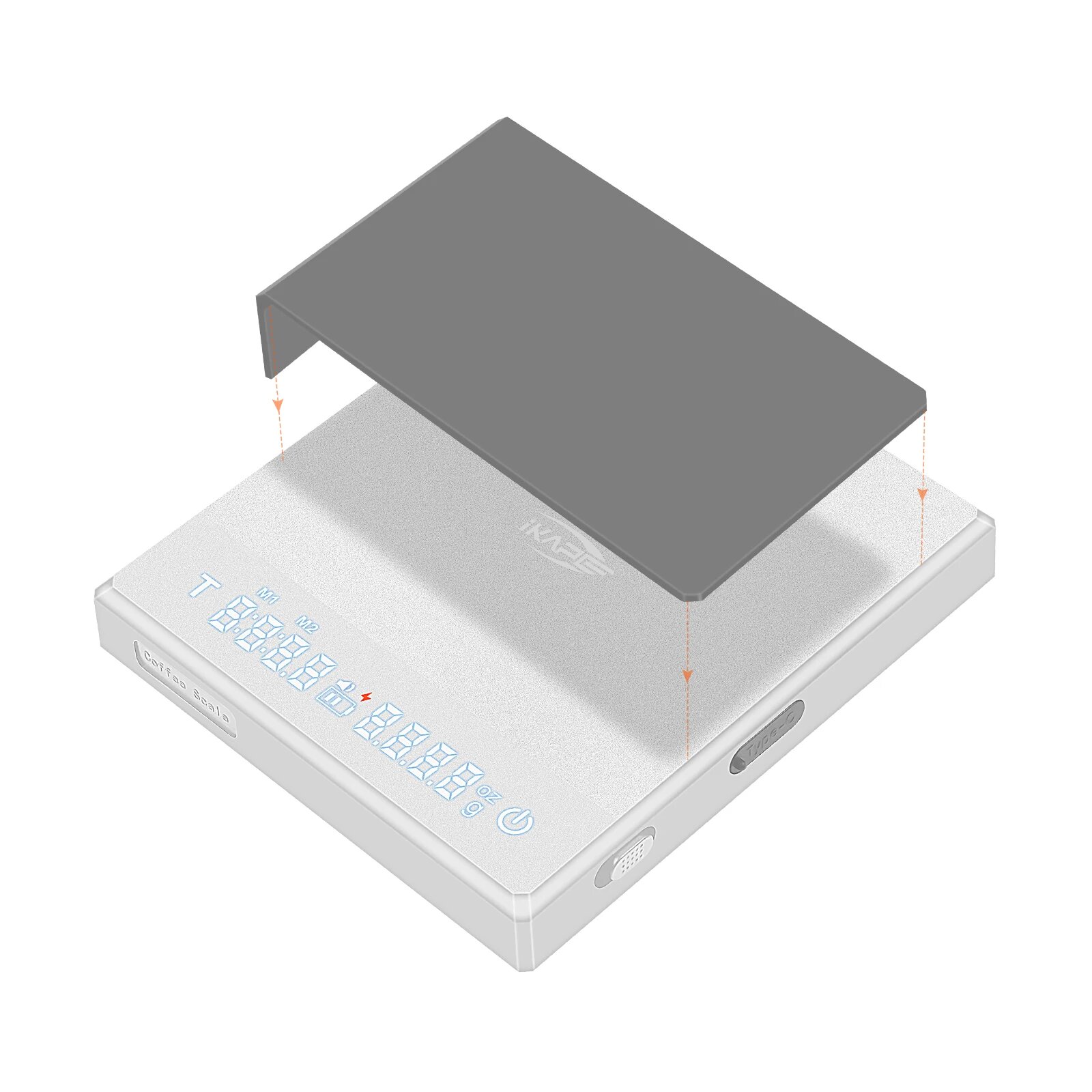 Электронные весы IKAPE V1 White, 0.1г, с таймером