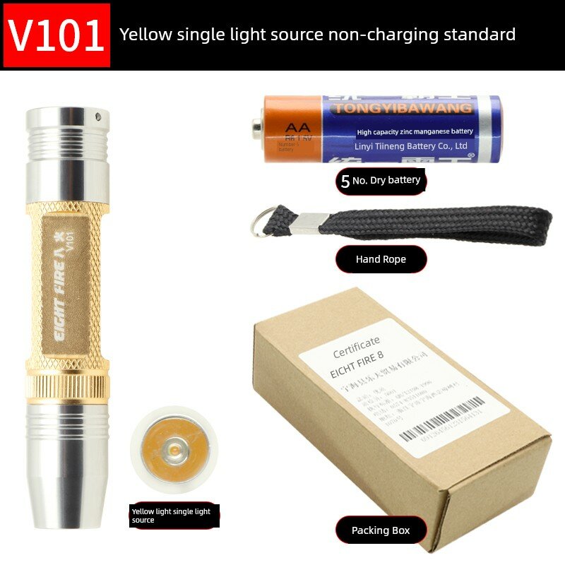 Фонарь для идентификации нефрита с восемью режимами, мощный светодиодный, специальный ультрафиолетовый свет 365 нм, для