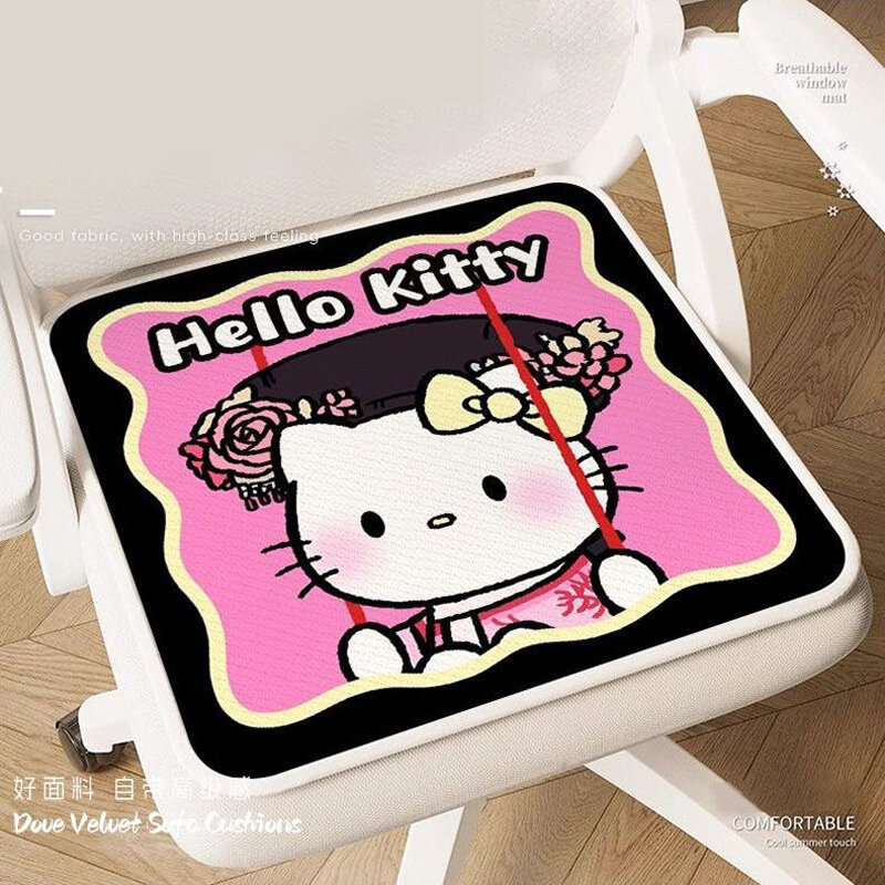 Маленькая подушка из имитации кашемира, мультяшная, для офиса, для длительного сидения, охлаждающая, противоскользящая, подушка для стула, мягкая подушка для дивана в гостиной