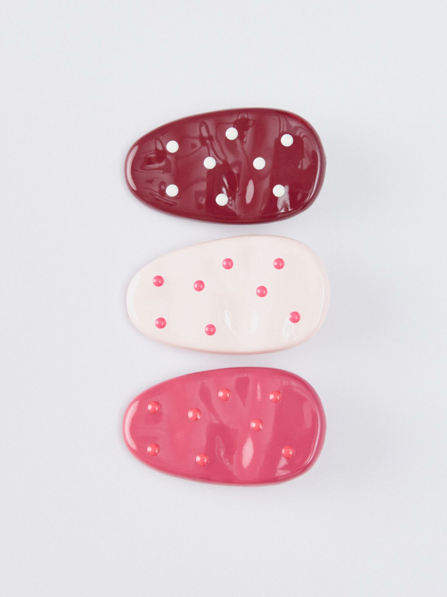 Заколки для волос детские с декором в наборе из 3 шт.