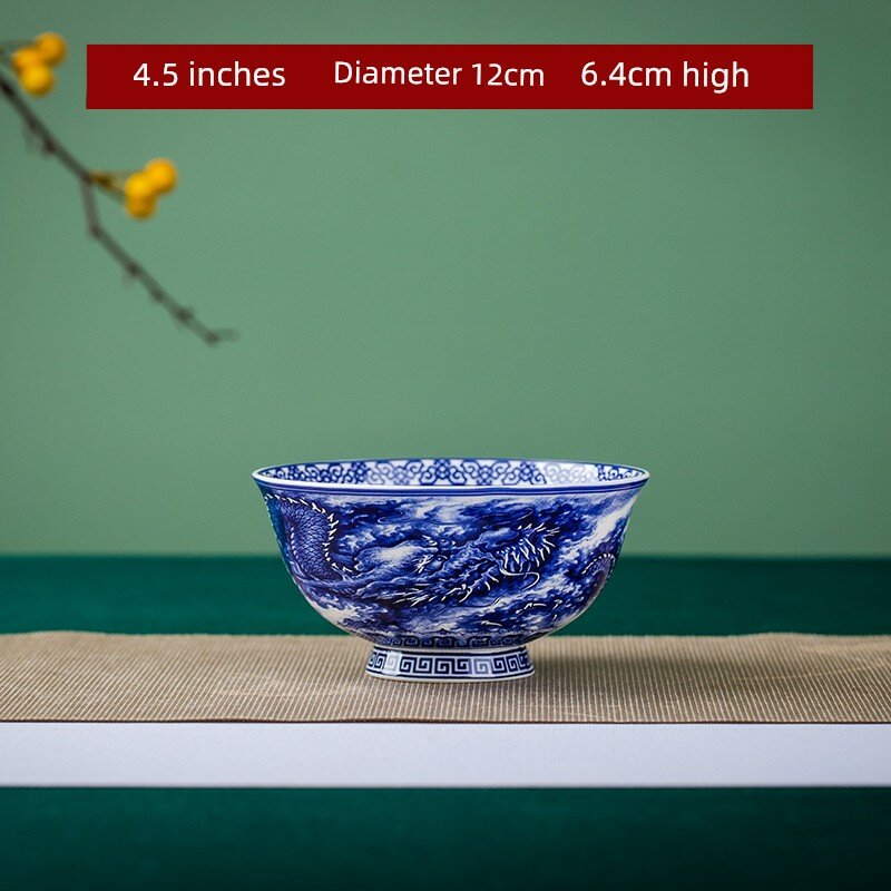 Чаша из красного костяного фарфора с глазурью, высокая чаша из Цзиндэчжэня, китайская рисовая чаша, керамическая чаша с