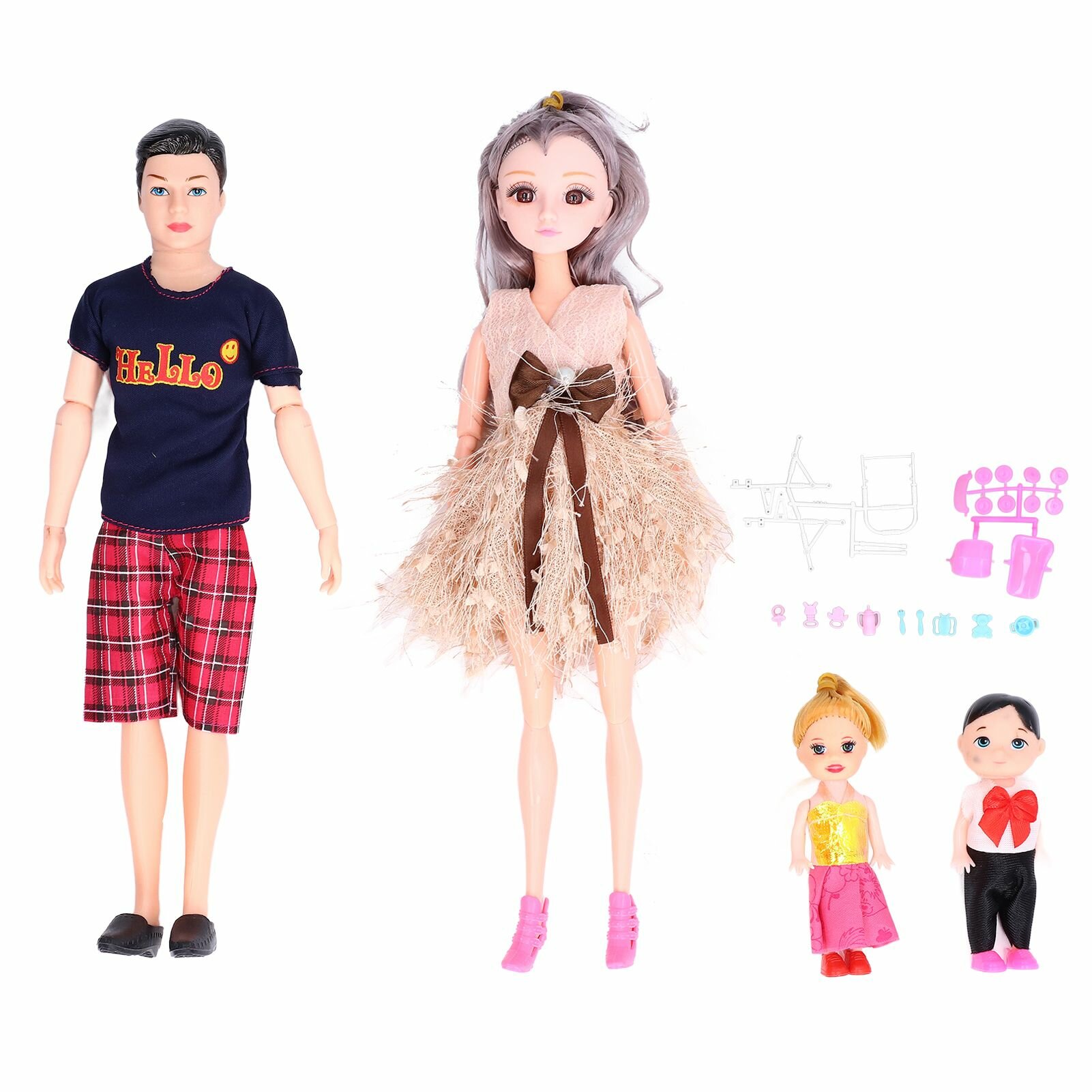 Семейный кукольный набор, папа, беременная мама, куколка, подарок