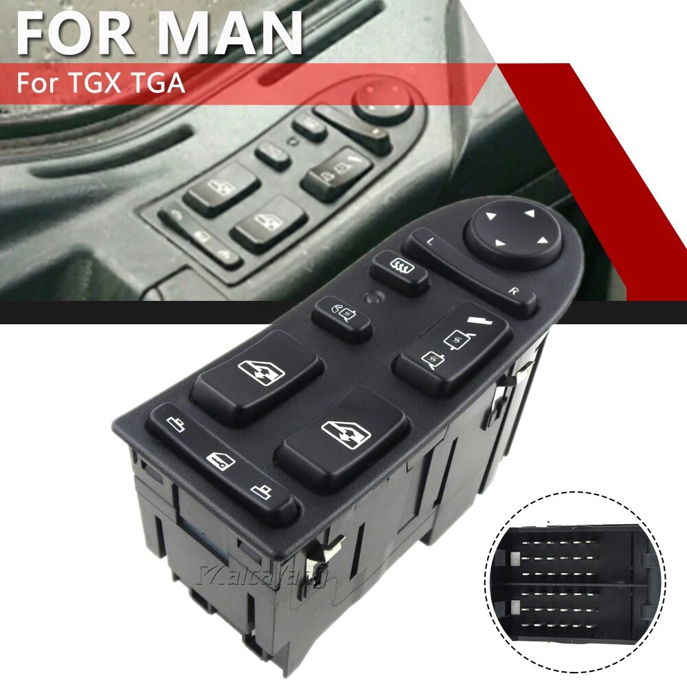 Электрический главный переключатель управления стеклоподъемником, кнопка регулятора для MAN TGX TGA 81258067098