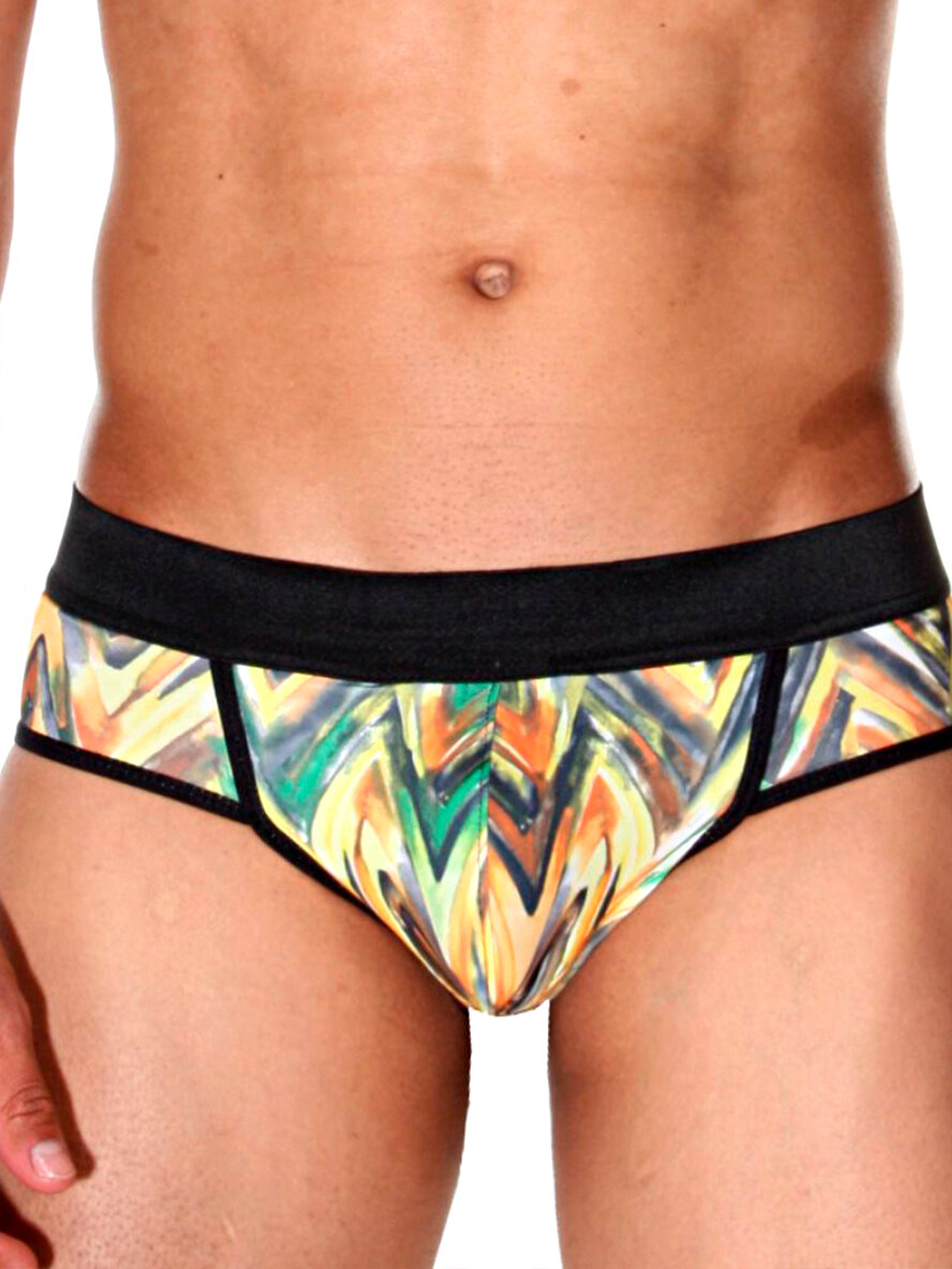 Мужские трусы джоки желтые с принтом Cosmos Colors CP50_PGY L (48)