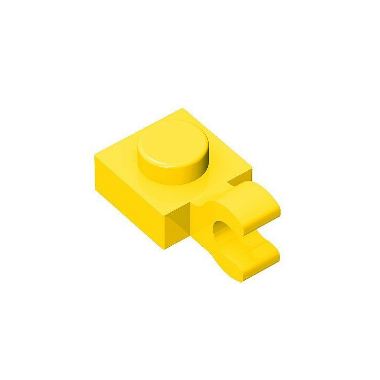 Совместимая с LEGO деталь 1x1 односторонний вертикальный зажим 61252 MOC рассыпные части желтый 100г примерно 413 штук