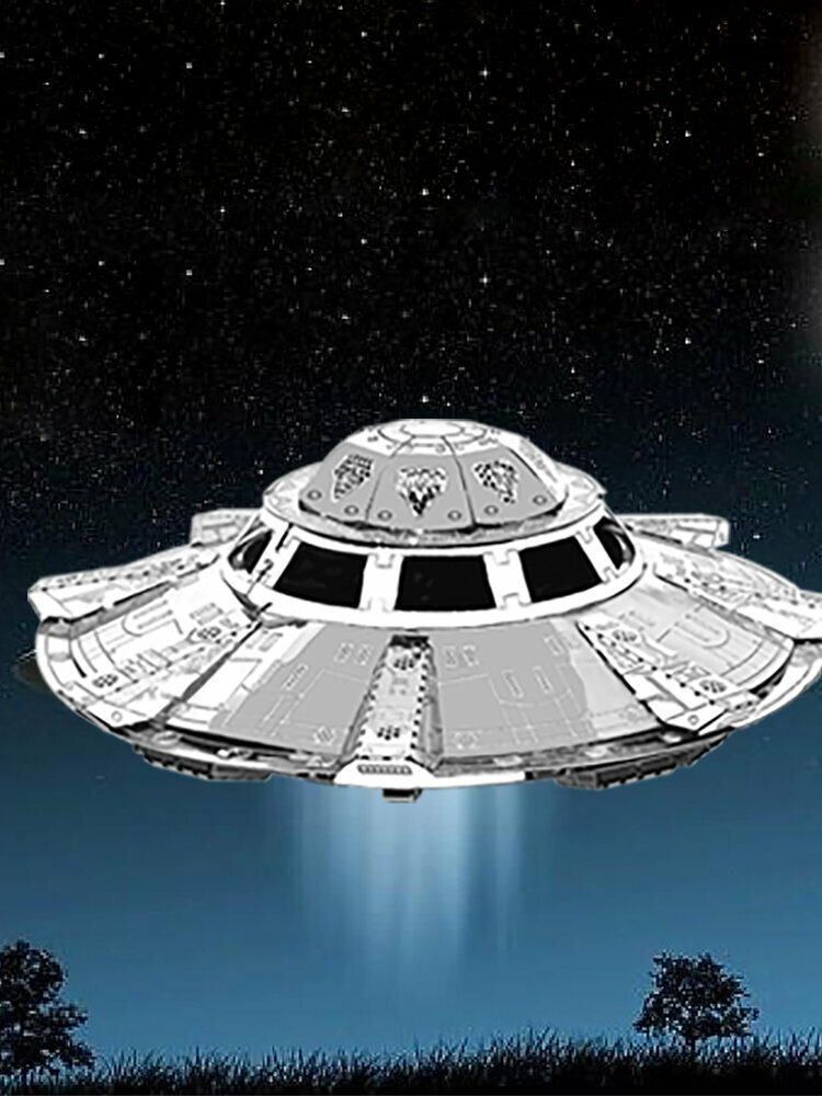 3D стереоскопическая головоломка из нержавеющей стали DIY креативная модель НЛО