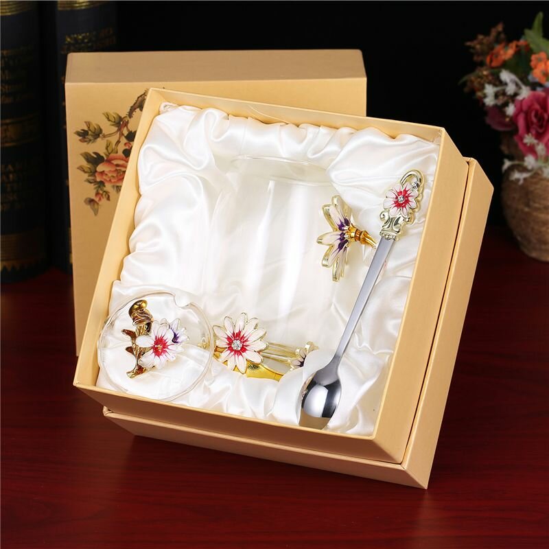 Креативная эмалевая цветная кружка для воды, домашняя кофейная кружка, женская хрустальная стеклянная кружка, кружка для сока, кружка для цветочного чая, подарок на День учителя