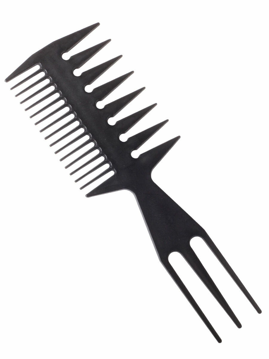 Расческа гребень моделирующий трехсторонний черный