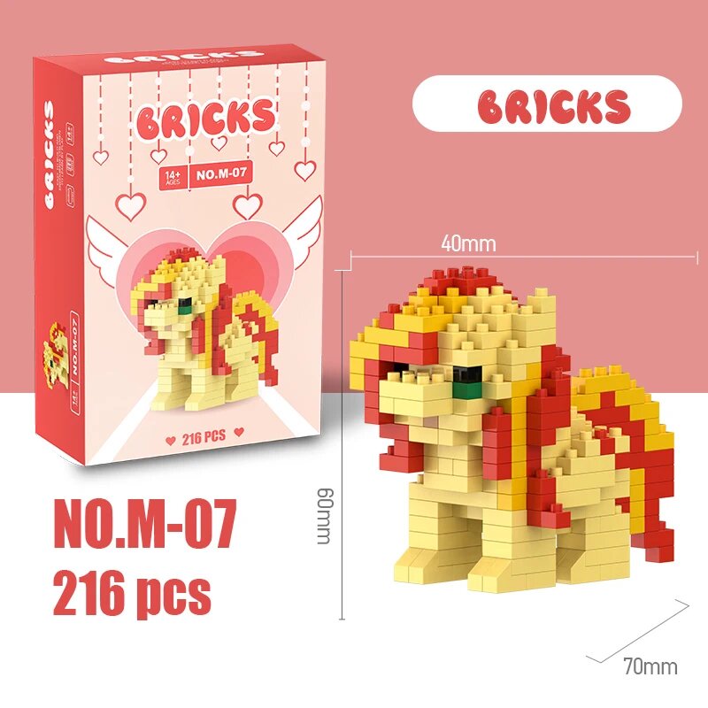 Конструктор BRICKS My Little Pony, 216 деталей, M07, с коробкой