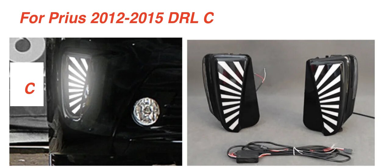 Для Prius Hybrid XW30 2012-2014 DRL светодиодные дневные ходовые огни угловой свет с желтым C