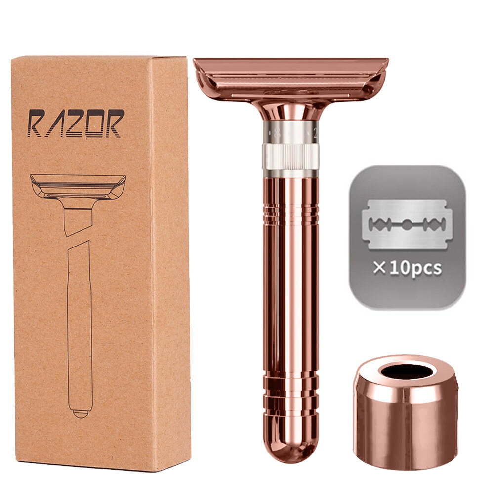 Новая ручная бритва Amazon, старомодный тип роликовой бритвы для мужчин, двусторонний держатель лезвий, металлическая бритва для бритья