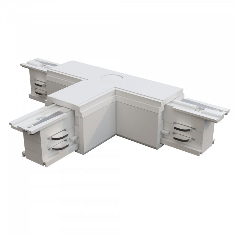 Коннектор Т-образный Левый Maytoni Technical Accessorises TRA005CT-31W-L Белый, Пластик.