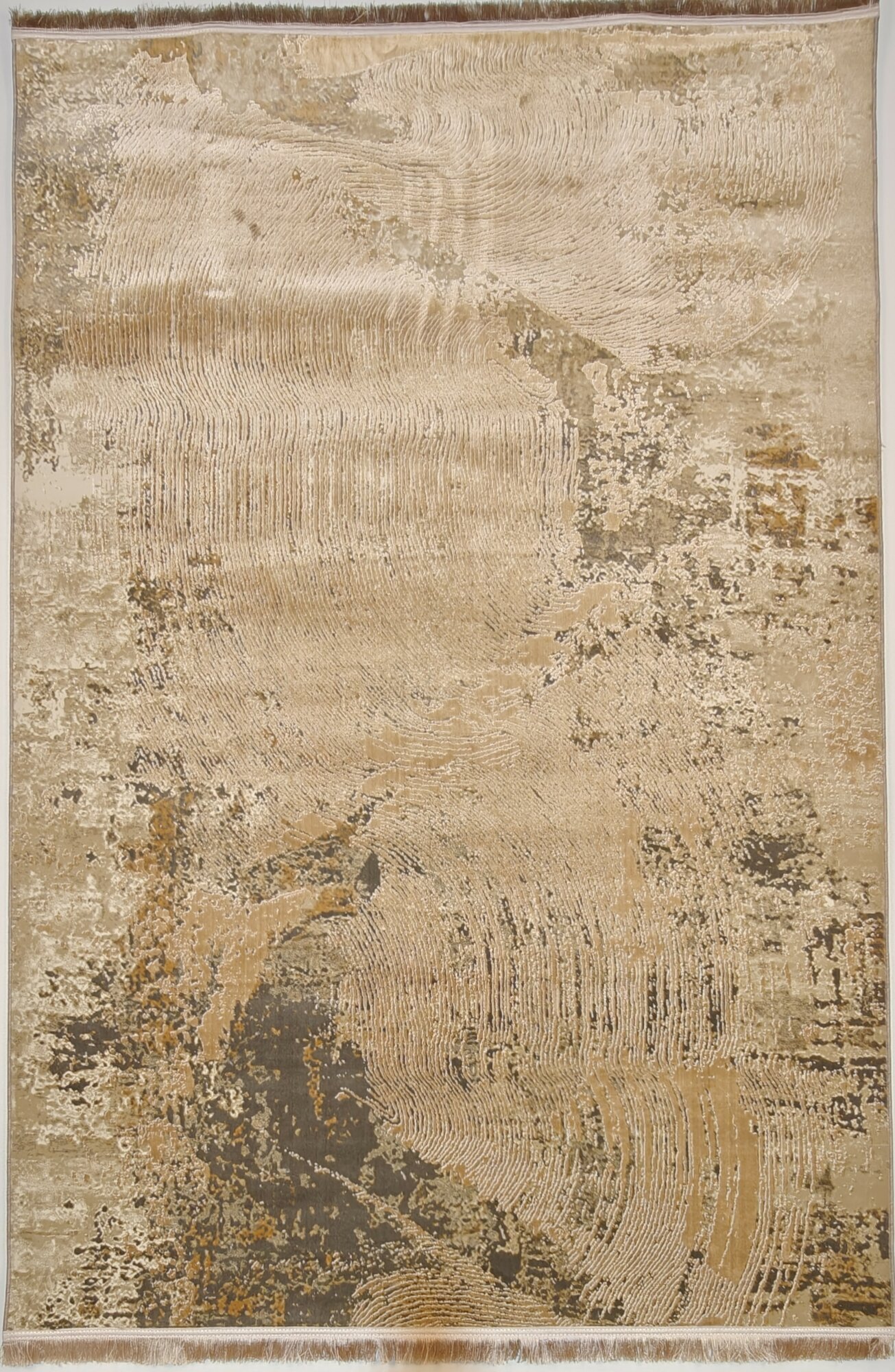 Ковер персидский высокоплотный с рельефным ворсом "LV-020 бежево-золотистый" 150х225 см