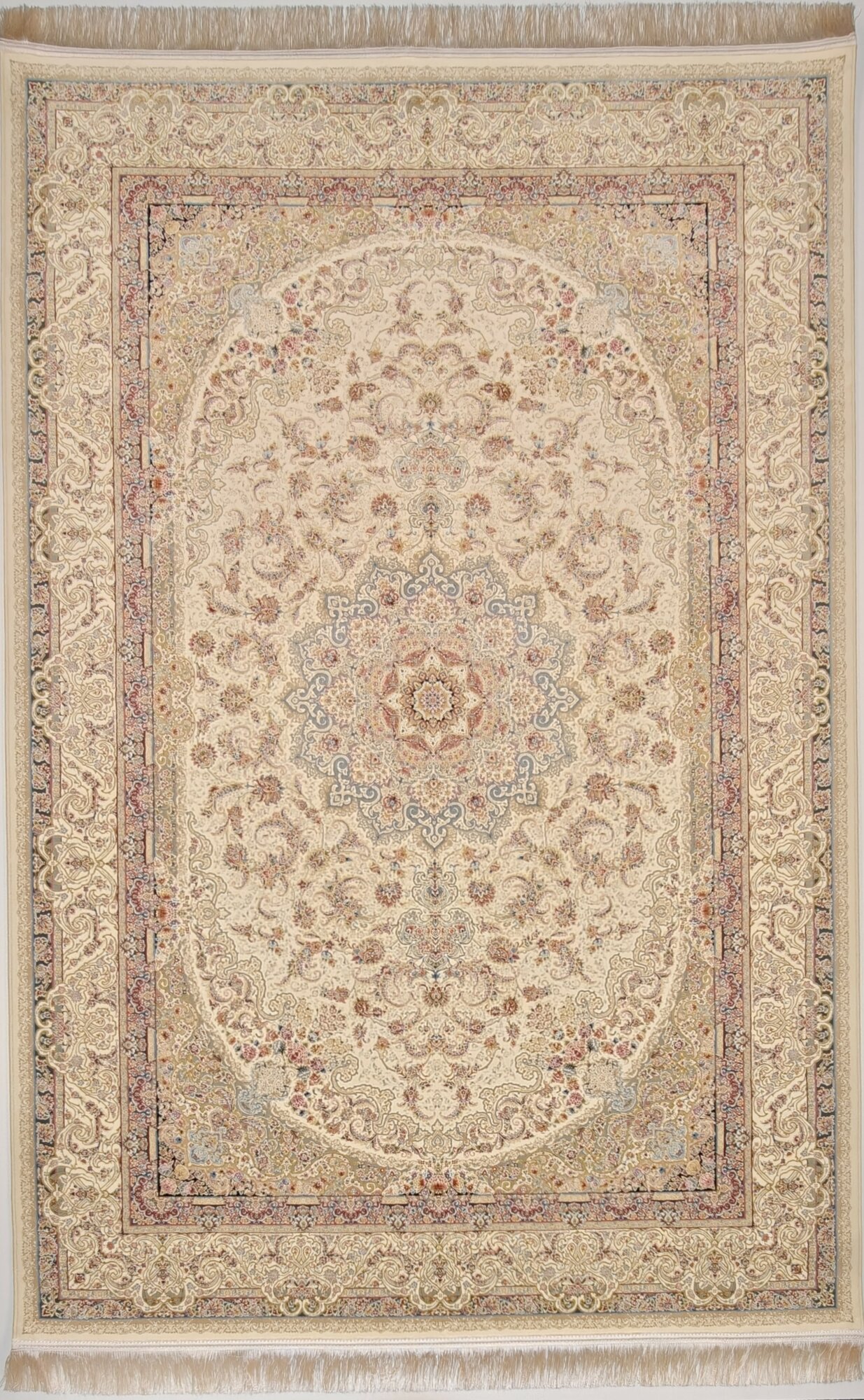 Ковер персидский высокоплотный с рельефным ворсом "ARSHAM кремовый" 100х150 см