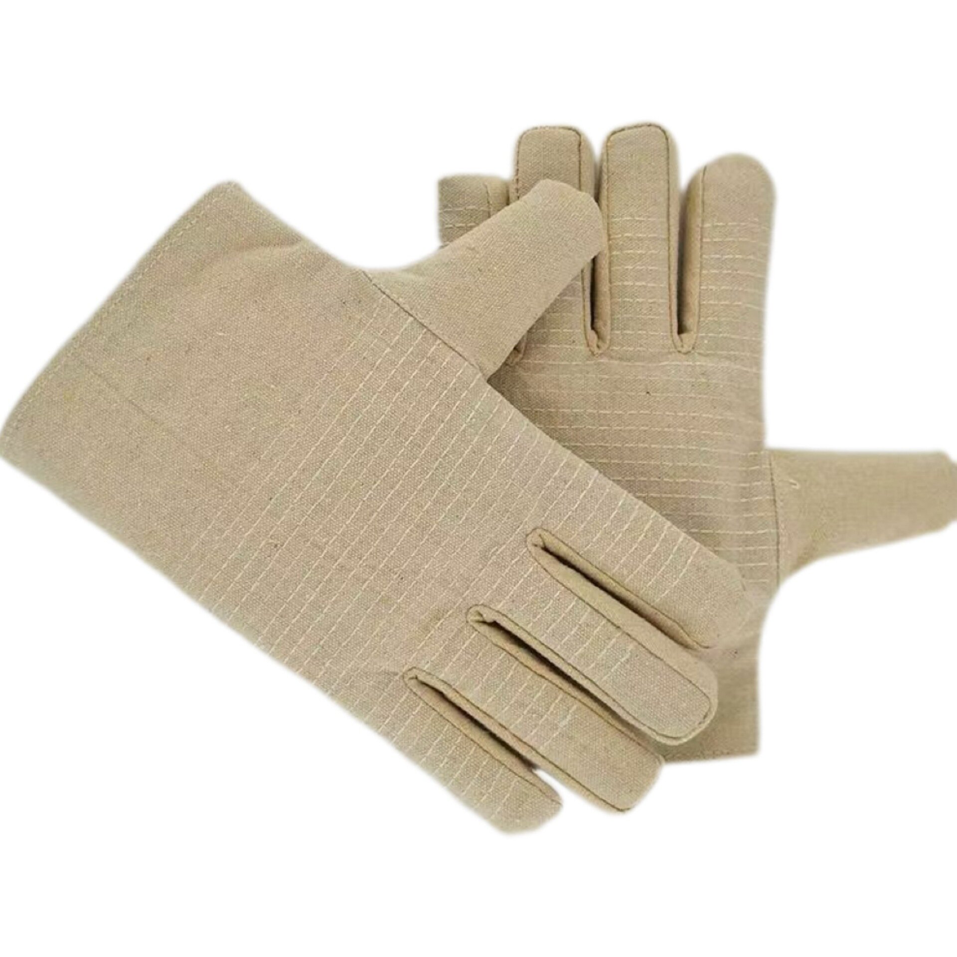 Перчатки из холста, износостойкие, двойной слой, утолщенные, полностью подбитые, 24 линии, для строительных площадок, сварщиков, мастерских, механических работ, перчатки для защиты труда