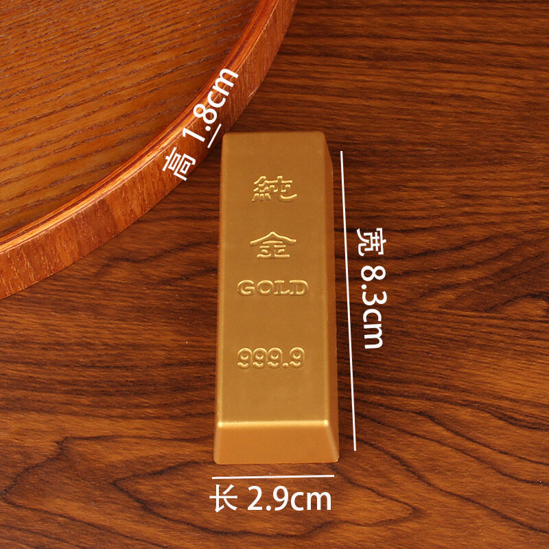 Сплошная позолоченная золотая пластина, золотая листовая настольная декорация, имитация золотого кирпича, креативный подарок, домашний маленький орнамент, реквизит для фотографии