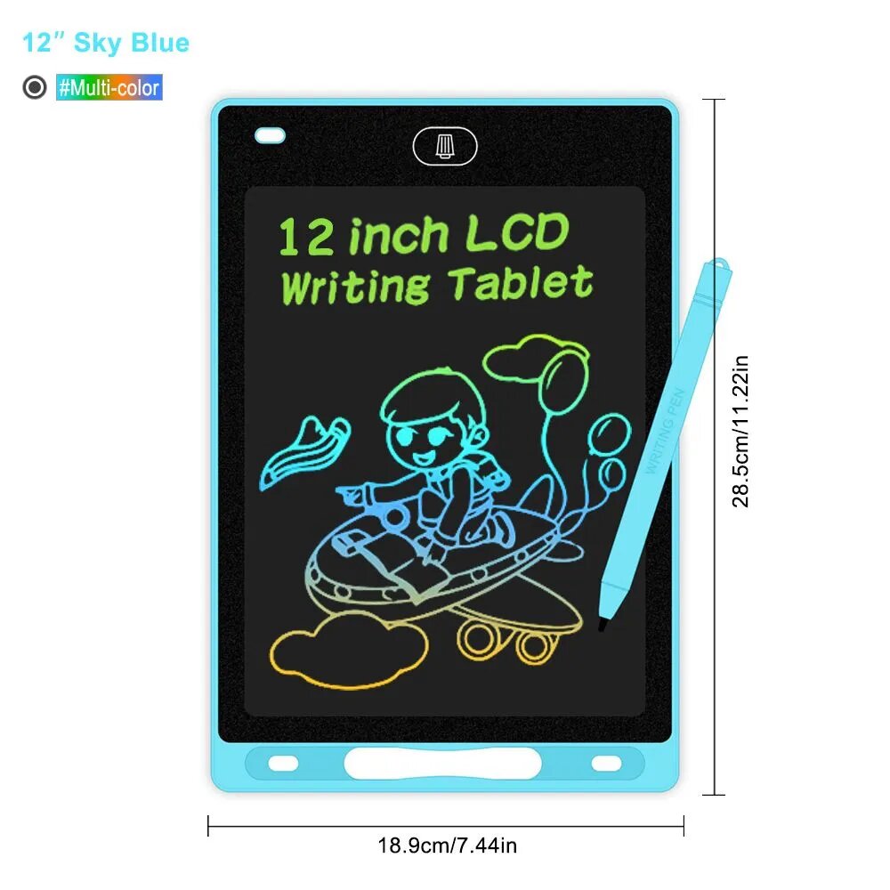 12 - дюймовый жидкокристаллический цветной экран Детский электронный планшет, рукописная доска, инструменты для рисования, детские игрушки