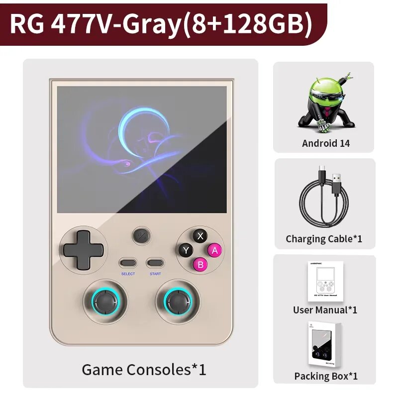 Портативная игровая консоль Anbernic RG477V Gray (8+128GB)