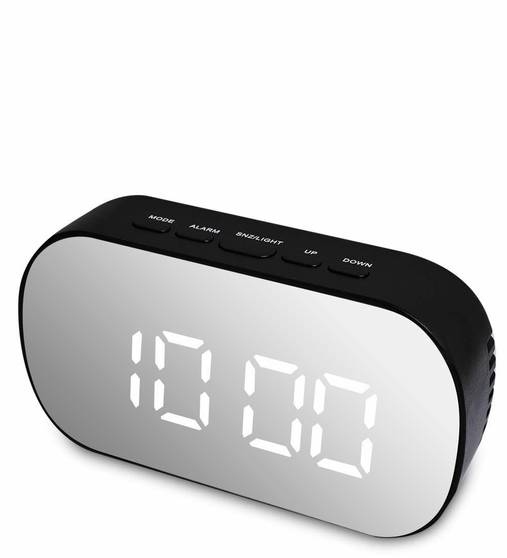 Часы электронные зеркальные (черный с белым циферблатом) A2161825 разностор