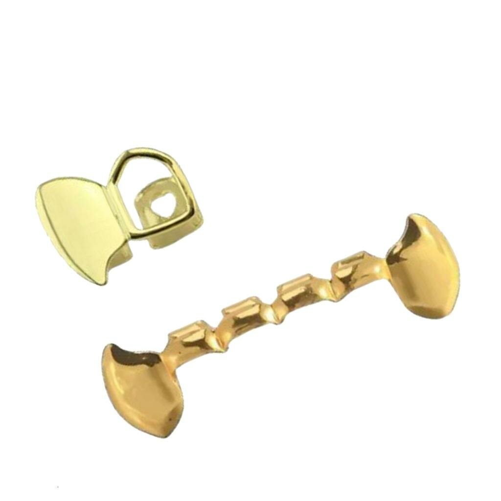 Блестящие двусторонние клипсы для ушей, Золотистый цвет - A