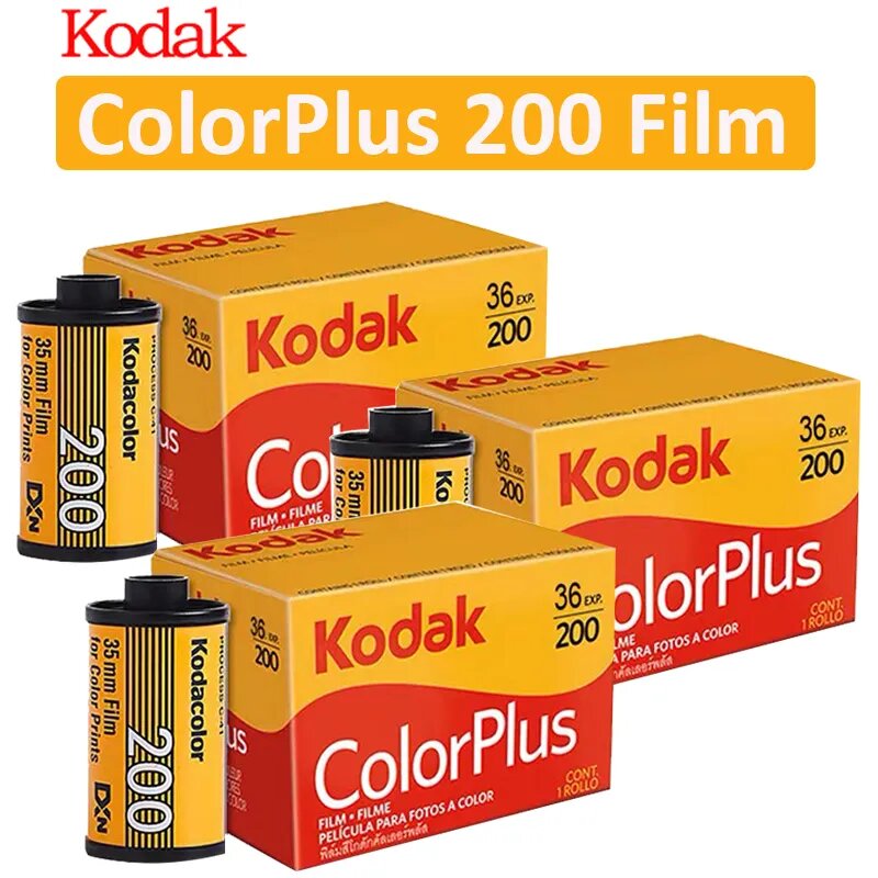Фотопленка 35мм цветная Kodak colorplus 200 на 36 кадра годности 3 штук