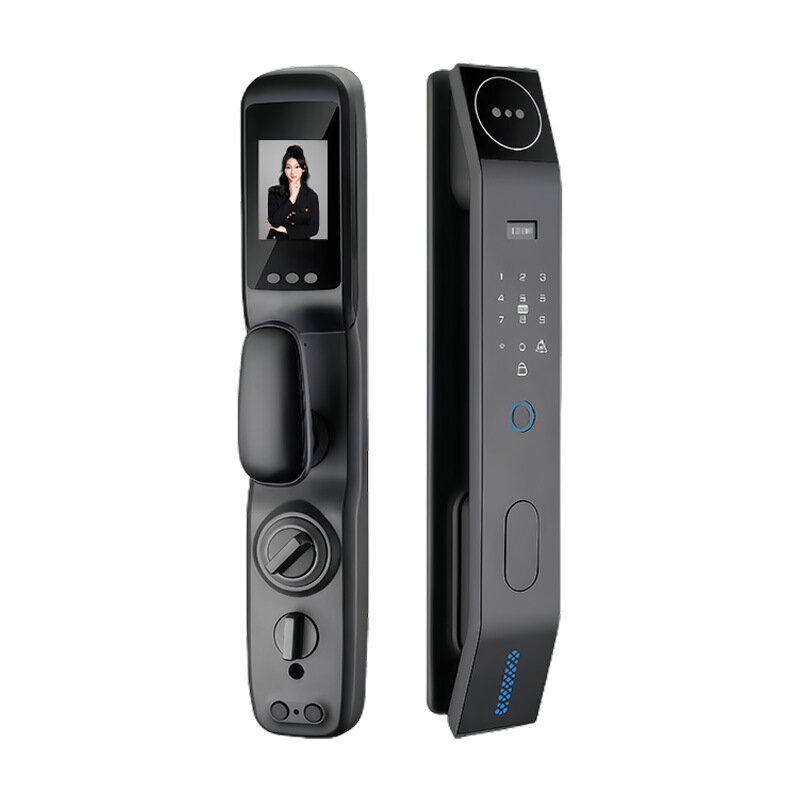 Умный дверной замок Baijialu с 3D распознаванием, электронный замок оптовой поставки, противоугонный, наружный, с паролем и визуальным интеркомом