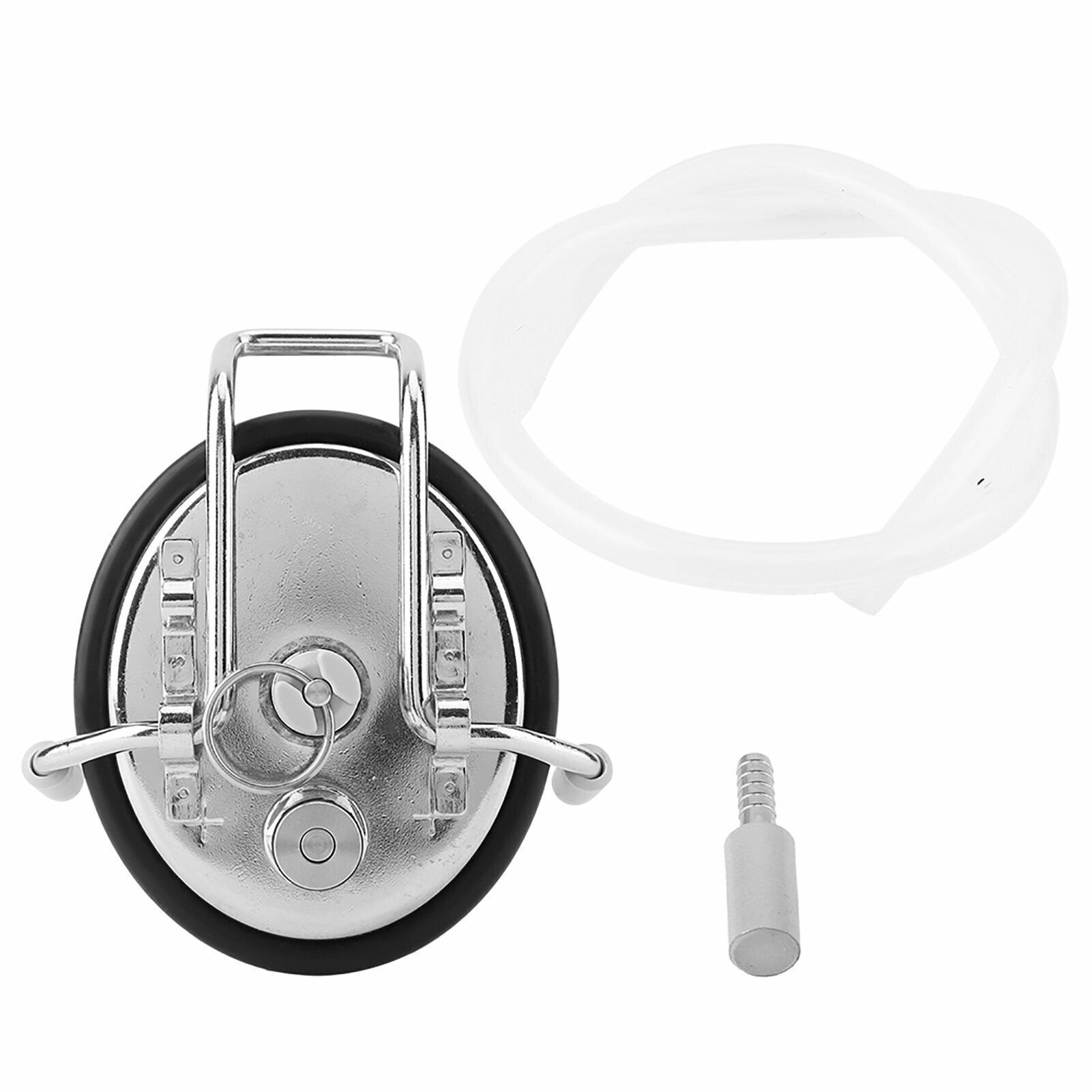 Крышка для домашнего пивоваренного кега в стиле Корнелиуса с диффузионным камнем для карбонизации размером 0,5 микрона для эффективного заваривания и распределения CO2.