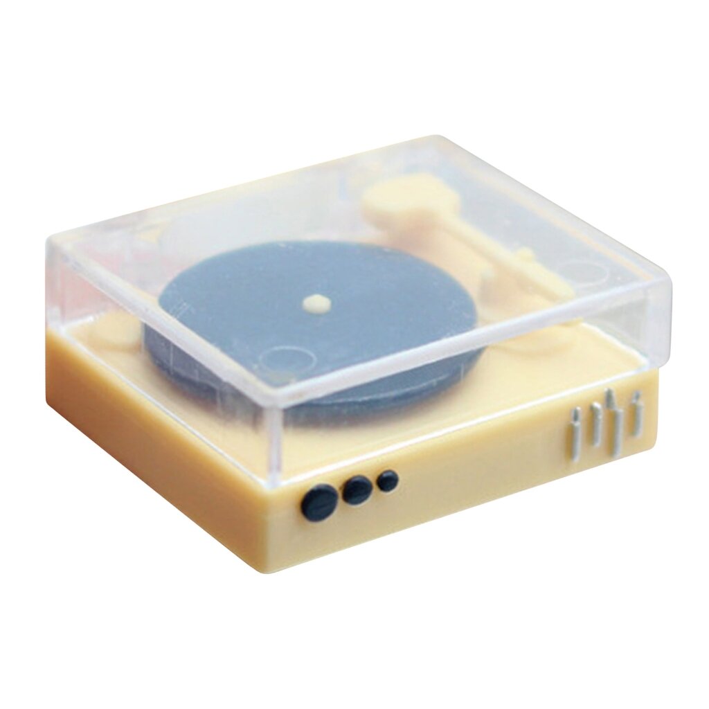 Традиционный Модный Миниатюрный Проигрыватель Дисков Для Модельного Дома Реалистичная Музыкальная Дека Детская Развлекательная Игрушка