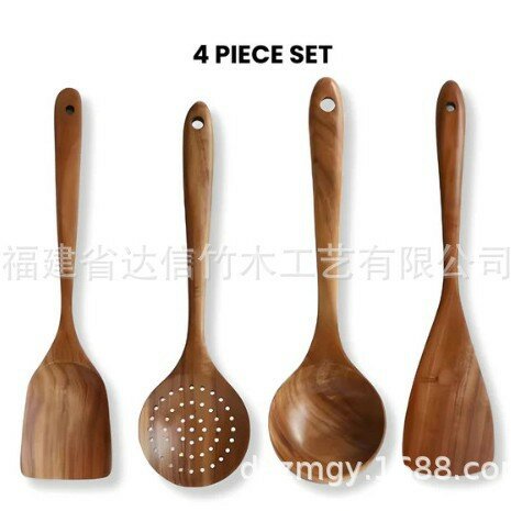 10-предметный набор, 5-предметный набор, деревянная ложка, лопатка, суповая ложка, деревянная лопатка, кухонные инструменты, набор кухонной утвари, ведро для хранения