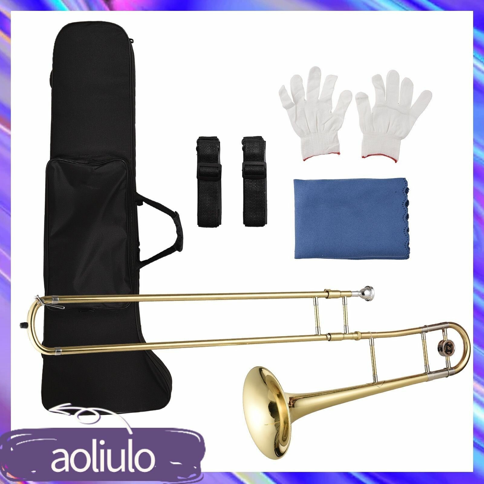 Эксклюзивный тромбон Bb тенор для новичков, модель с покрытием из латуни