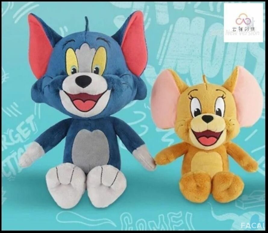 Эксклюзивный комплект плюшевых персонажей Том и Джерри 45 см, 23 см