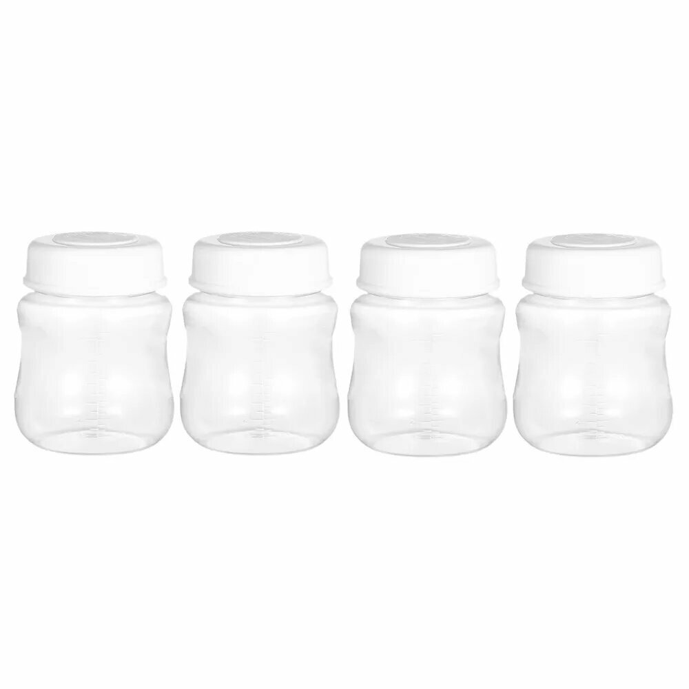 Бутылочка для сбора и хранения грудного молока с широким горлышком, контейнер для грудного молока, совместимая с бутылочками Philips Avent, 90 мл, 3 унции, 4 шт.