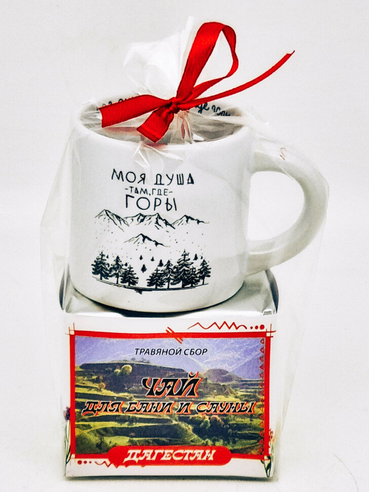 Краснополянский чай "для сауны и бани" 40гр + кружка мини Дагестан