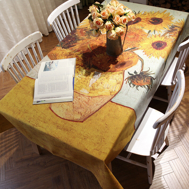Ткань для обеденного стола, кофейного стола, мастерская живопись, цифровая печать, американский французский стиль, легкая роскошь, высококачественная сельская столовая скатерть