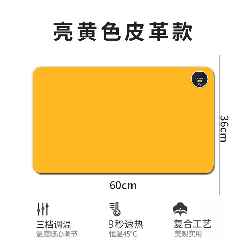 Нагреваемая мышь, коврик для стола с подогревом, интеллектуальный таймер постоянной температуры, офисный коврик из PU кожи, водонепроницаемый, подогреватель для рук, оптовая продажа