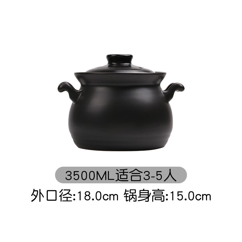 Керамический глиняный горшок Kangshu для домашнего использования, большой объем, устойчивый к высоким температурам, прямое открытие огня, глиняный горшок для супа, тушенки, фарфоровый горшок, глиняная банка, горшок для каши