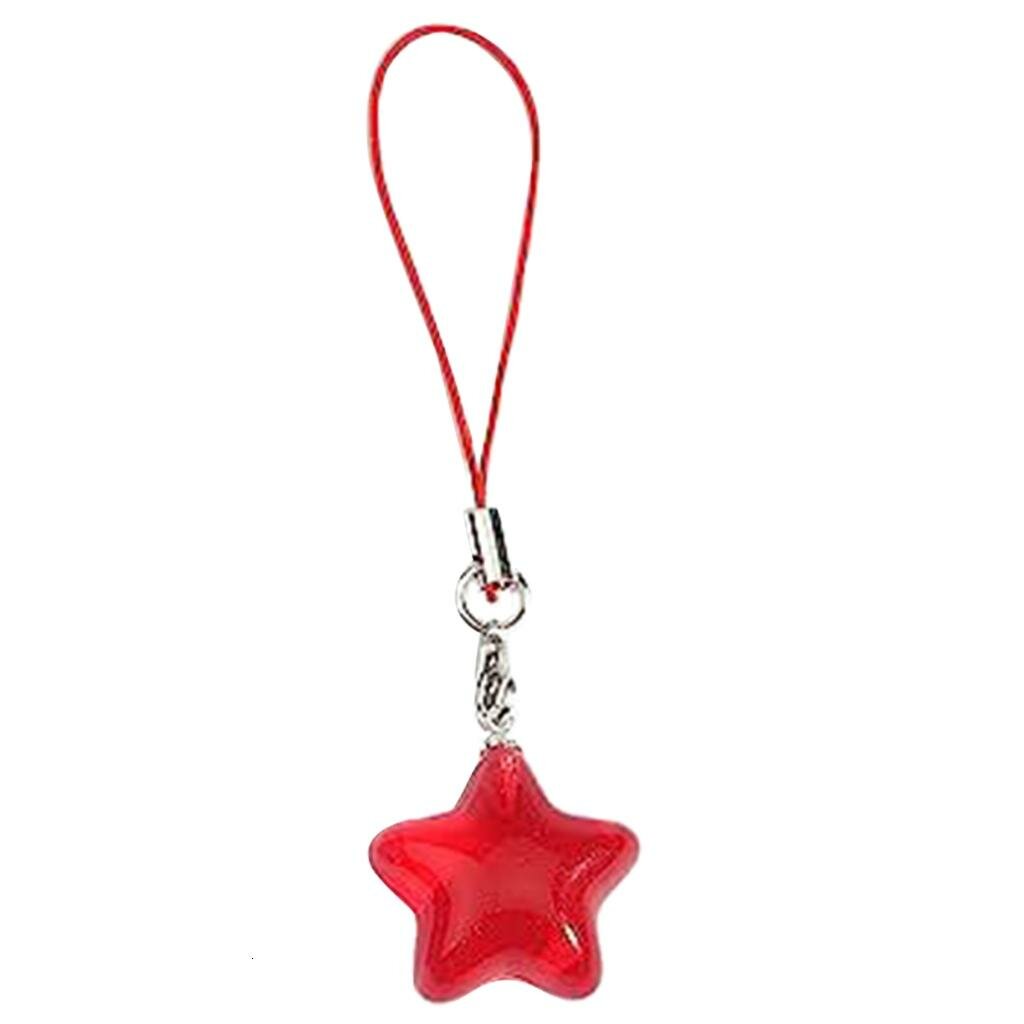 Брелок, Подвеска на цепочке для мобильного телефона в виде звезды-красная