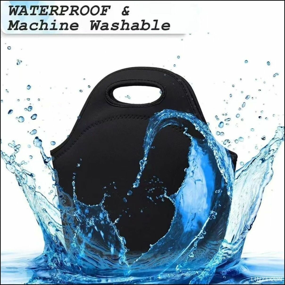 Термосумка для ланч-бокса Evrosumka, объем 6 литров, цвет черный, сумка для обеда из неопрена