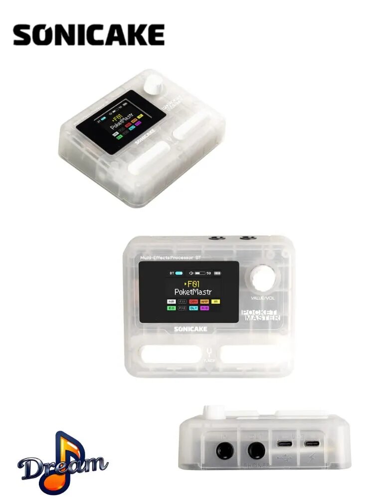 Sonicake Pocket Master Портативная мультигитарная педаль эффектов, более 100 встроенных эффектов