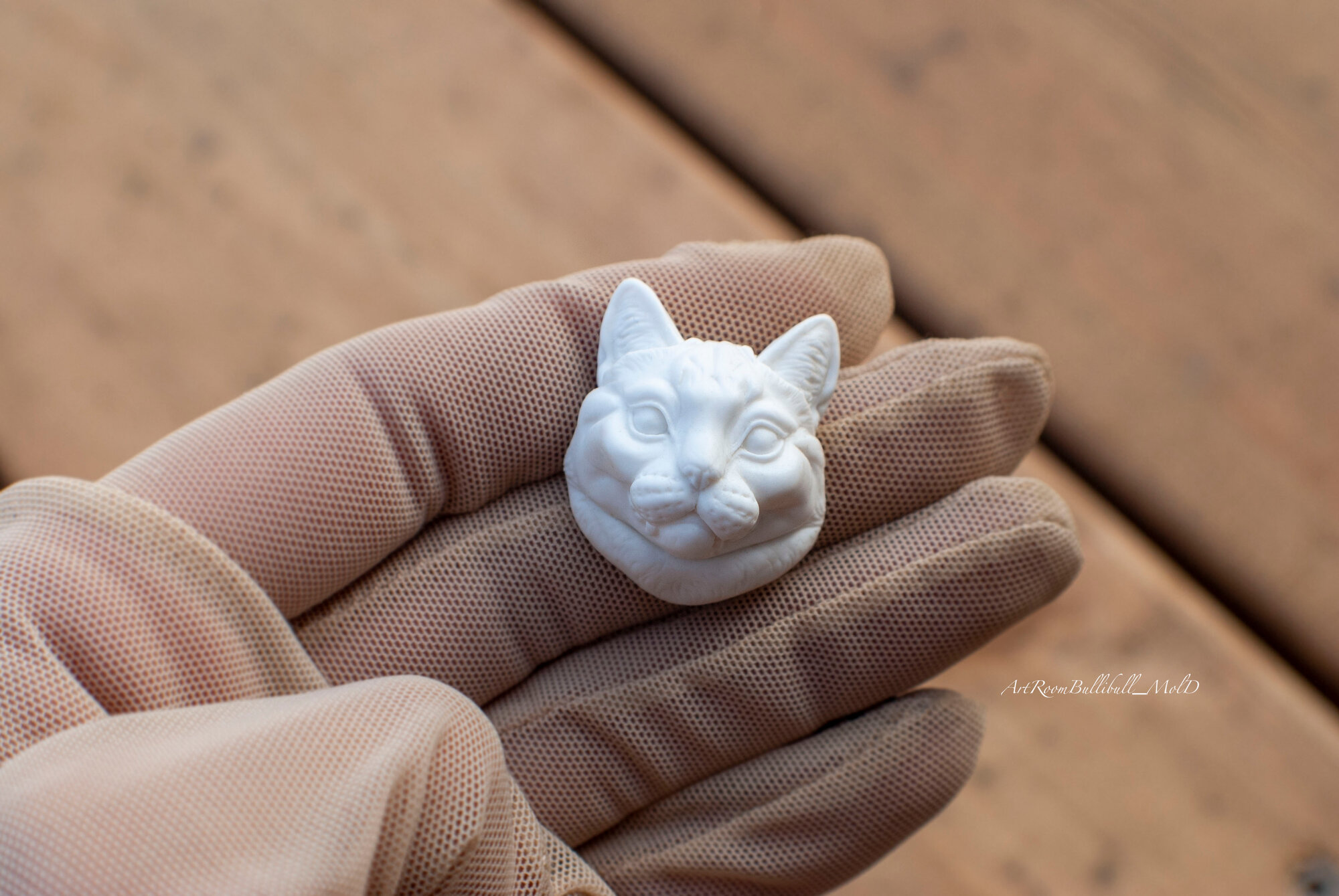 Авторский силиконовый молд Бобтейл/сибирская кошка (микро) — форма для эпоксидной смолы, гипса, мыла, полимерной глины