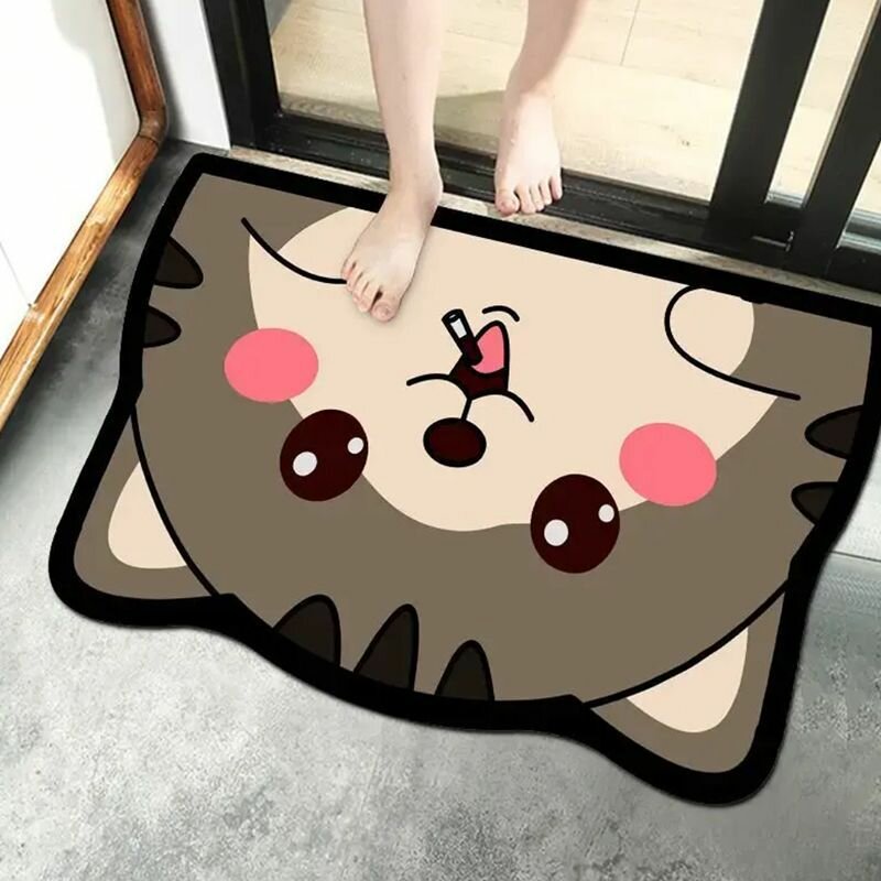 Водопоглощающий нескользящий коврик из диатомитовой земли, мультяшный коврик для ванной, коврик для туалета, неправильной формы