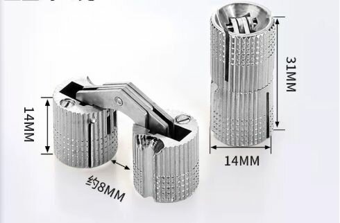 Петля ломберная скрытая цилиндрическая для стола трансформер D14 2 шт.